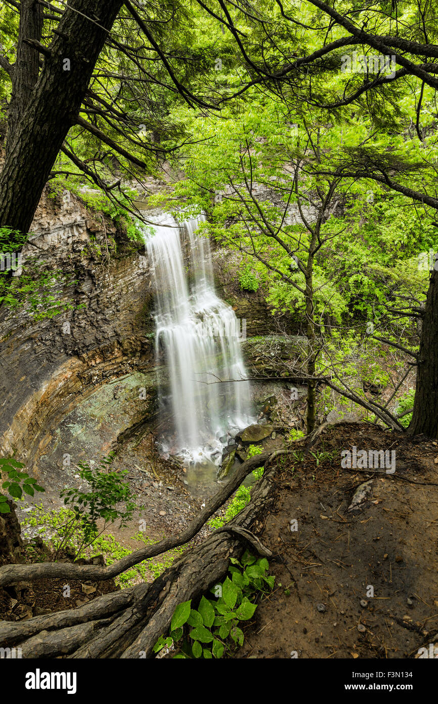 Felkers Falls from the top of the gorge Stock Photo - Alamy