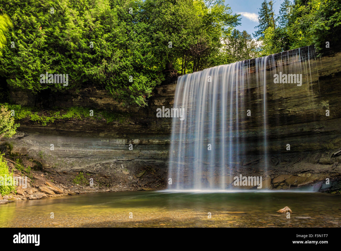 Bridal Veil Falls On Manitoulin Island Stock Photo Alamy