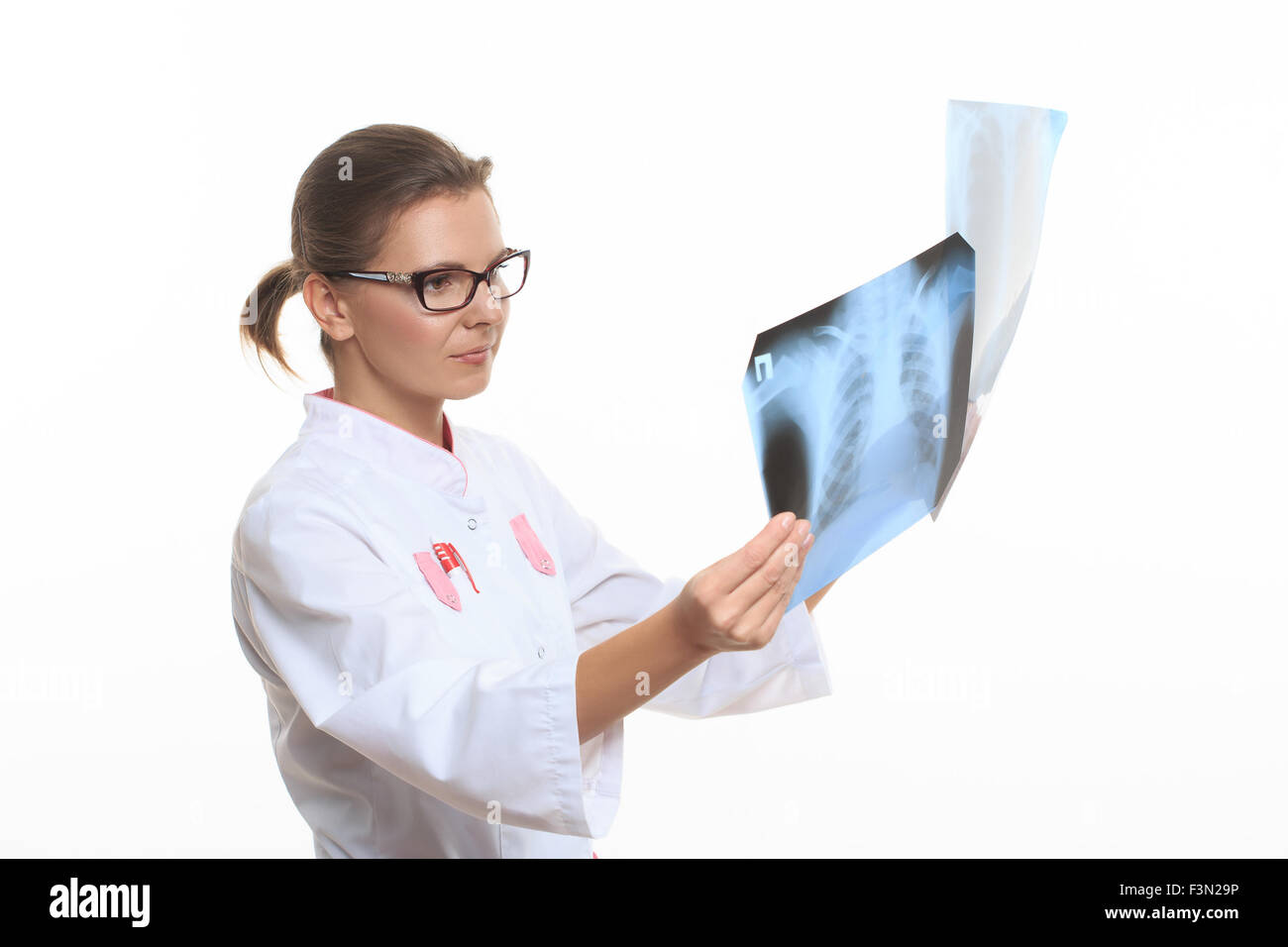 Woman radiologist ray medical Cut Out Stock Images & Pictures - Alamy