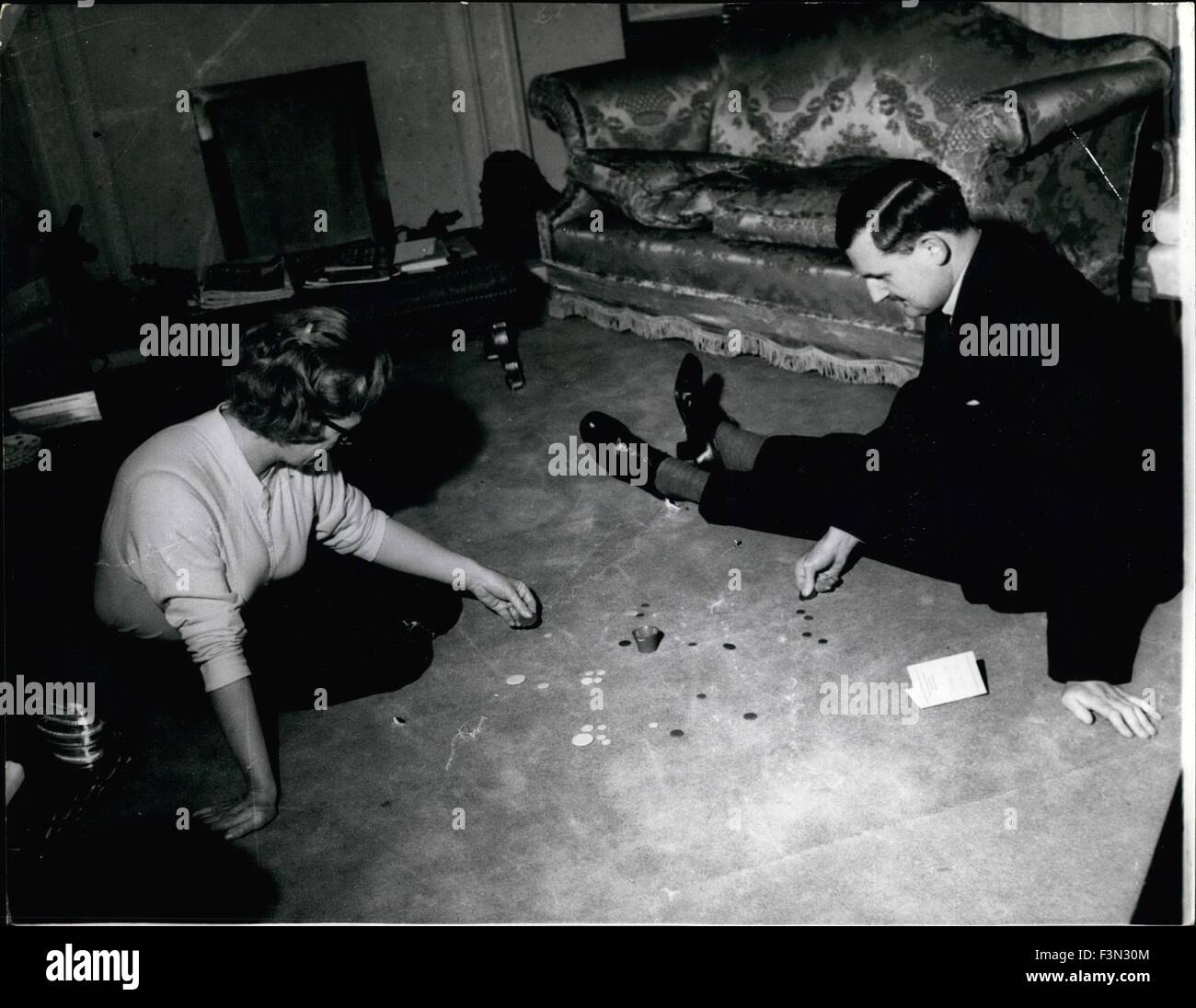 Jan. 09, 1958 - A peer Brushes up on his Tiddlywinks Lord Strashcarron ...