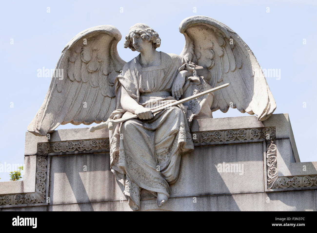 Angle With Sword Stock Photo - Alamy