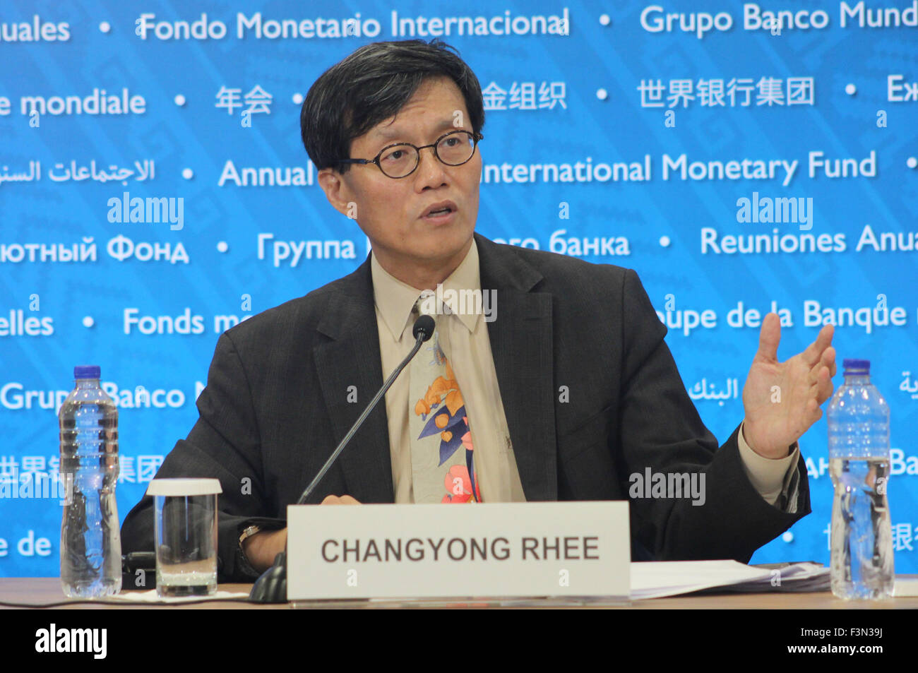 Lima, Peru. 9th Oct, 2015. International Monetary Fund (IMF) Asia and ...