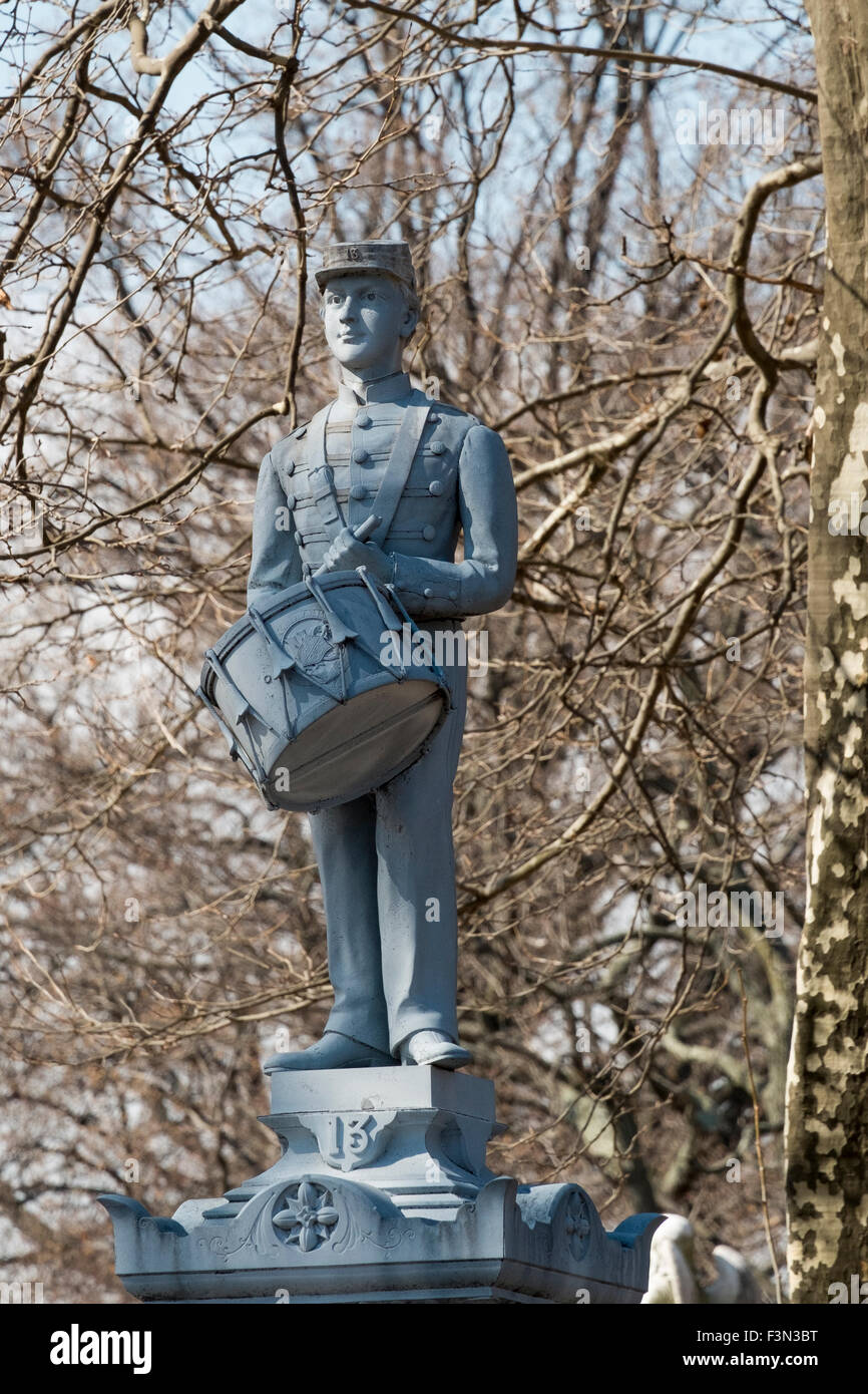 Civil War Drummer Boy Statue Stock Photo - Alamy