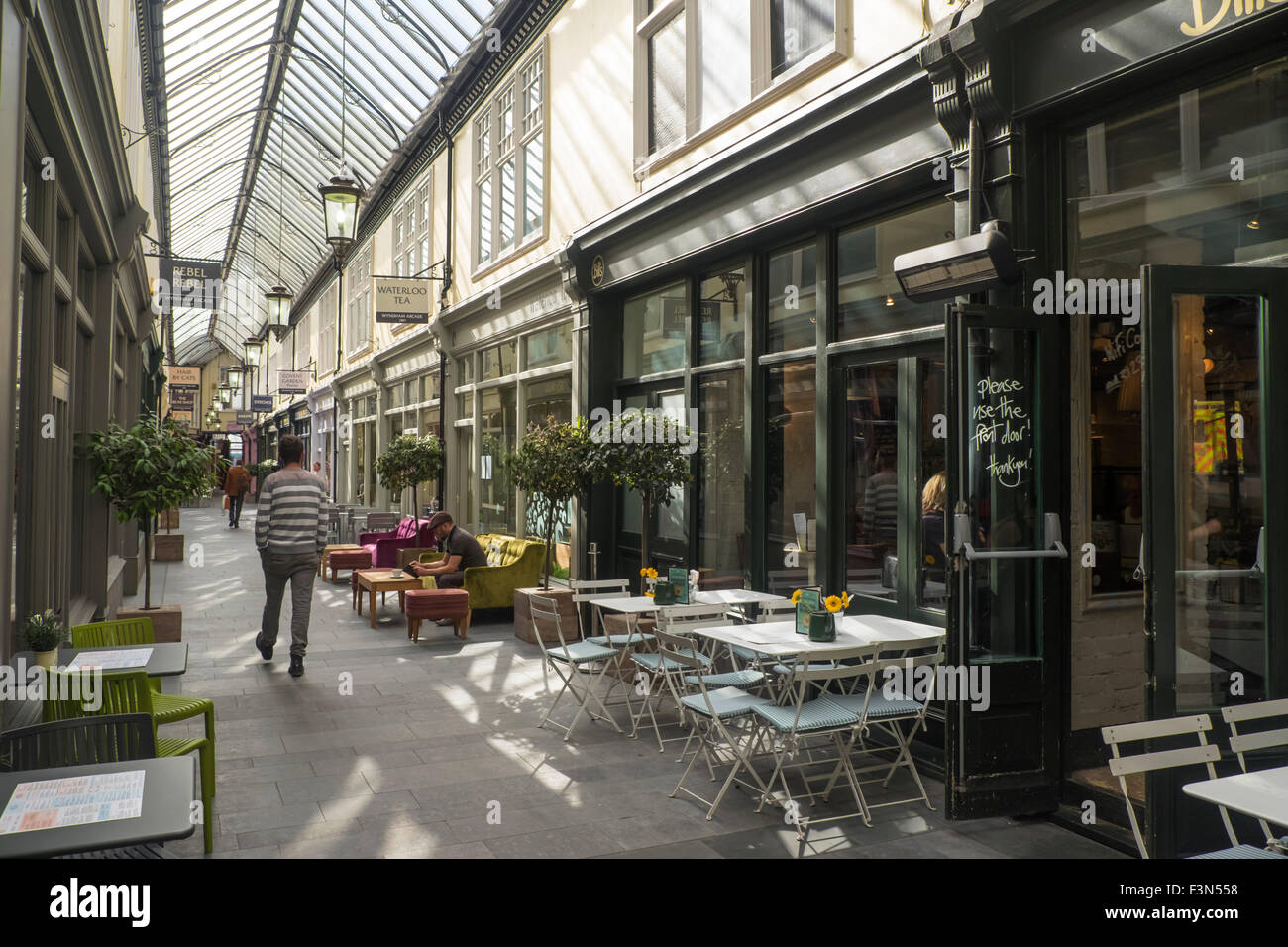 The Wyndham Arcade Cardiff Wales UK Bills Cafe Stock Photo - Alamy