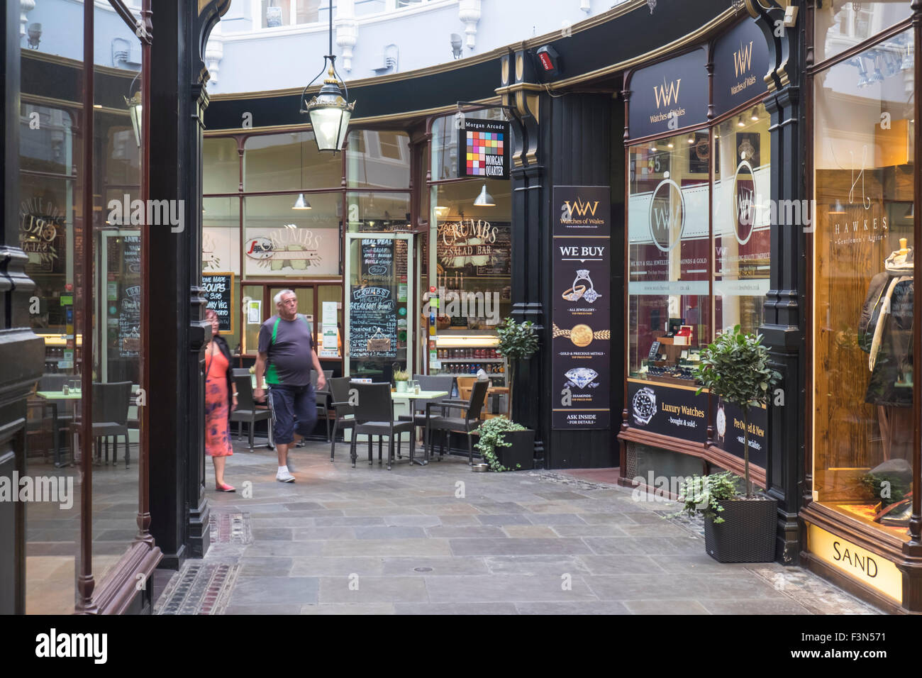 Morgan Arcade Cardiff city Center Wales Stock Photo - Alamy
