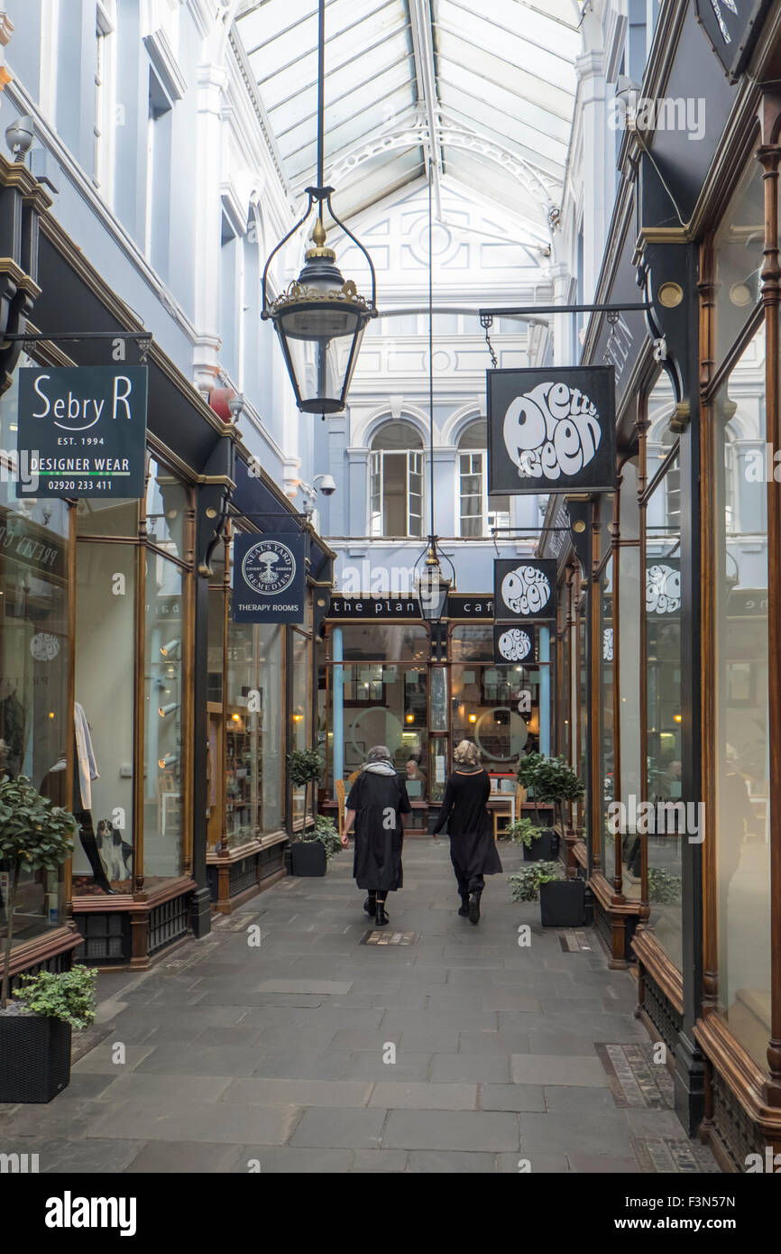 Morgan Arcade Cardiff Wales The Plan Cafe Stock Photo - Alamy