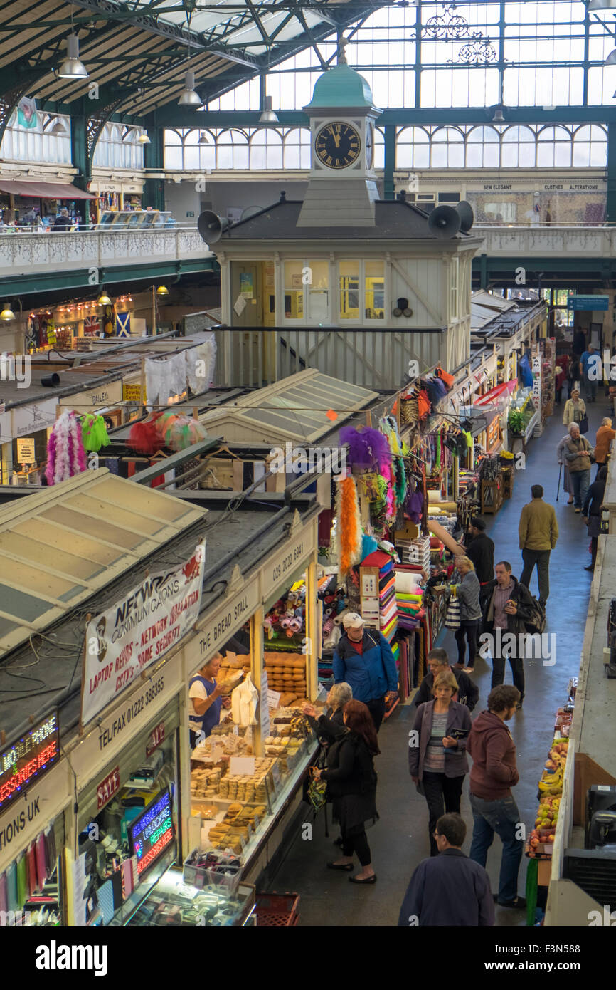 Cardiff central Market Cardiff Wales UK Stock Photo - Alamy