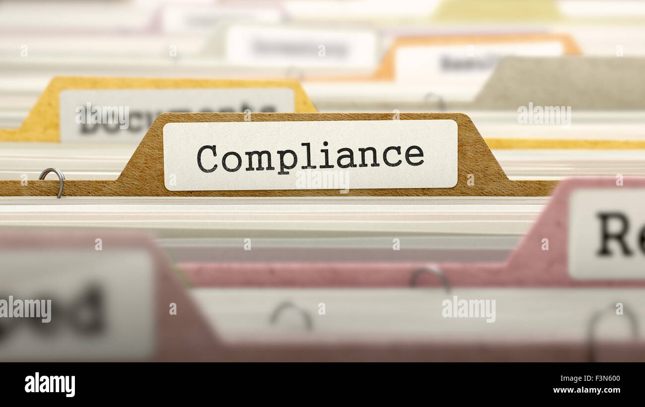 Compliance Concept on Folder Register Stock Photo - Alamy