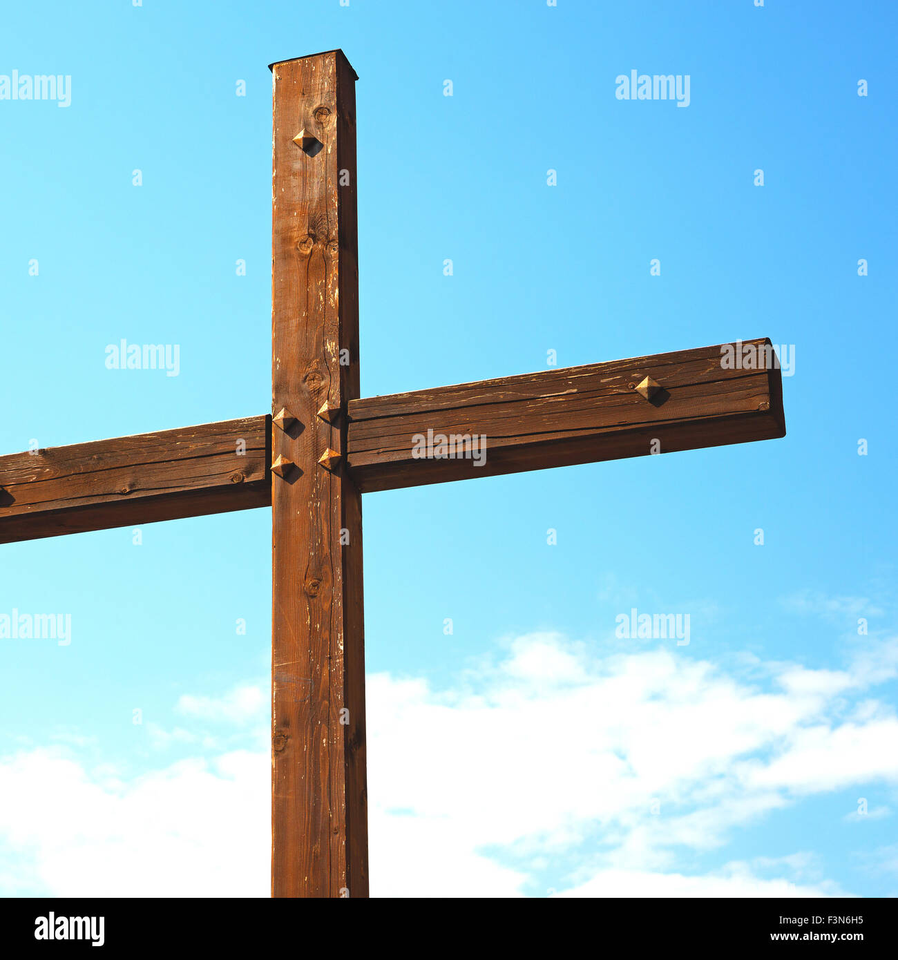 cross in italy old ancian wood and traditional texture Stock Photo - Alamy