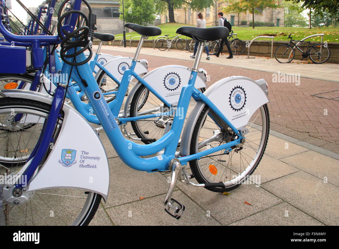 University of Sheffield's 'Sheffield bicycle' rental bicycles at the ...
