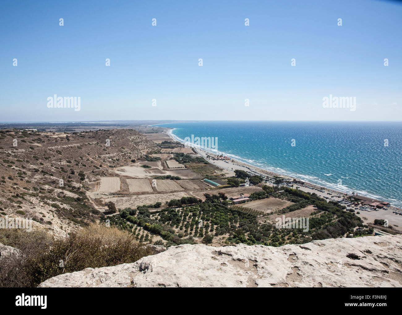 Episkopi Bay, Cyprus, seen from the heights of the Romano-Greek ...