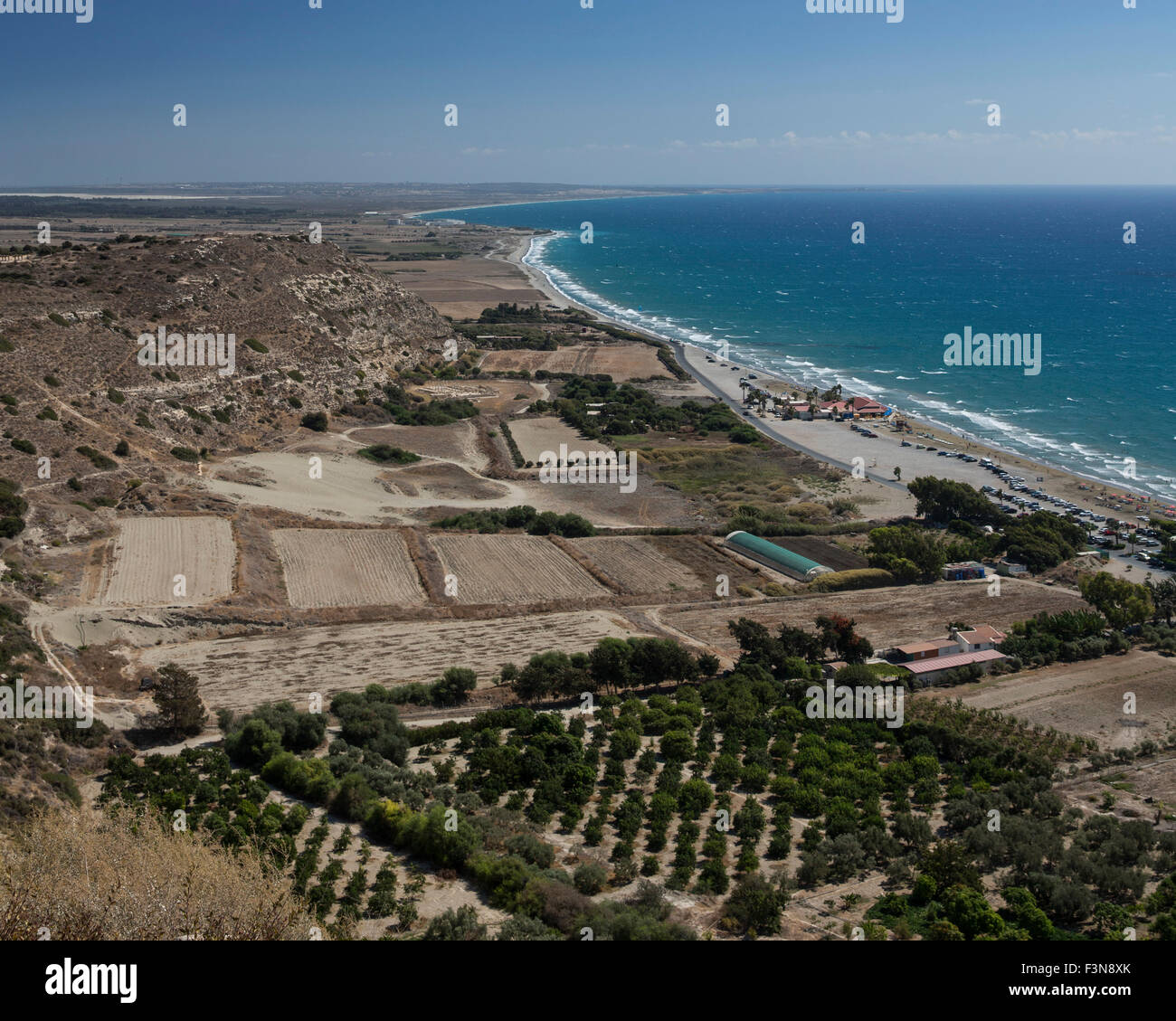 Episkopi Bay, Cyprus, seen from the heights of the Romano-Greek ...