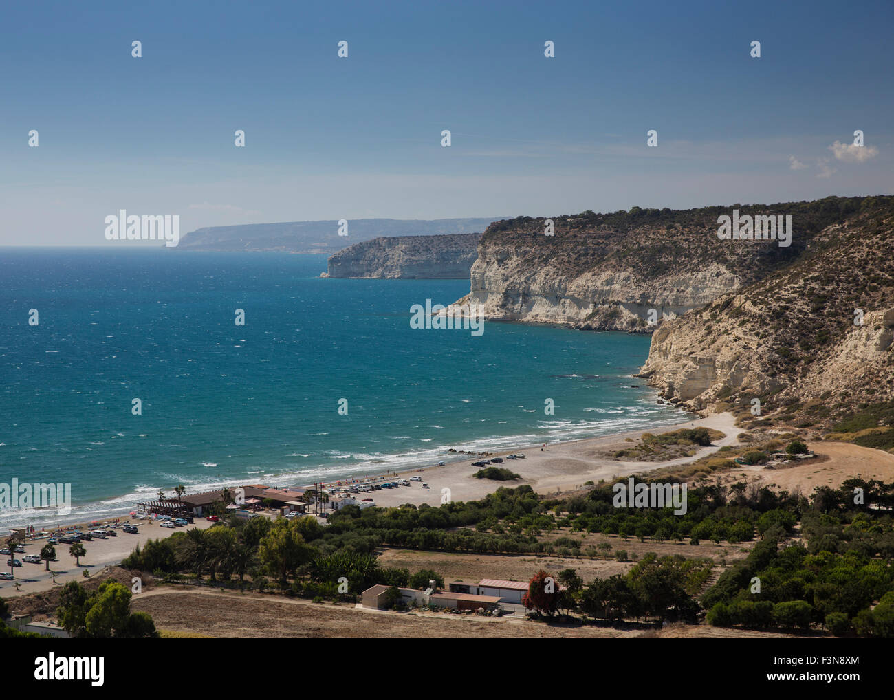 Episkopi Bay, Cyprus, seen from the heights of the Romano-Greek ...