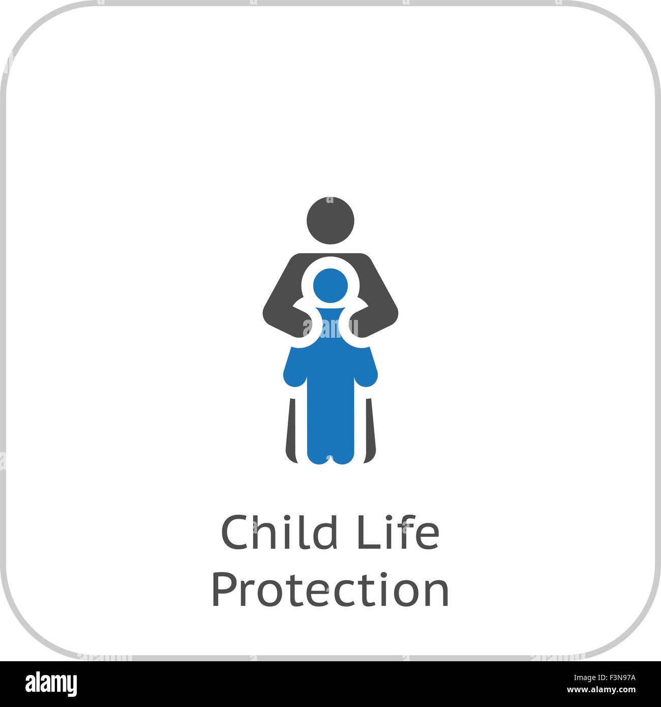 Child Life Protection Icon. Flat Design Stock Vector Image & Art - Alamy