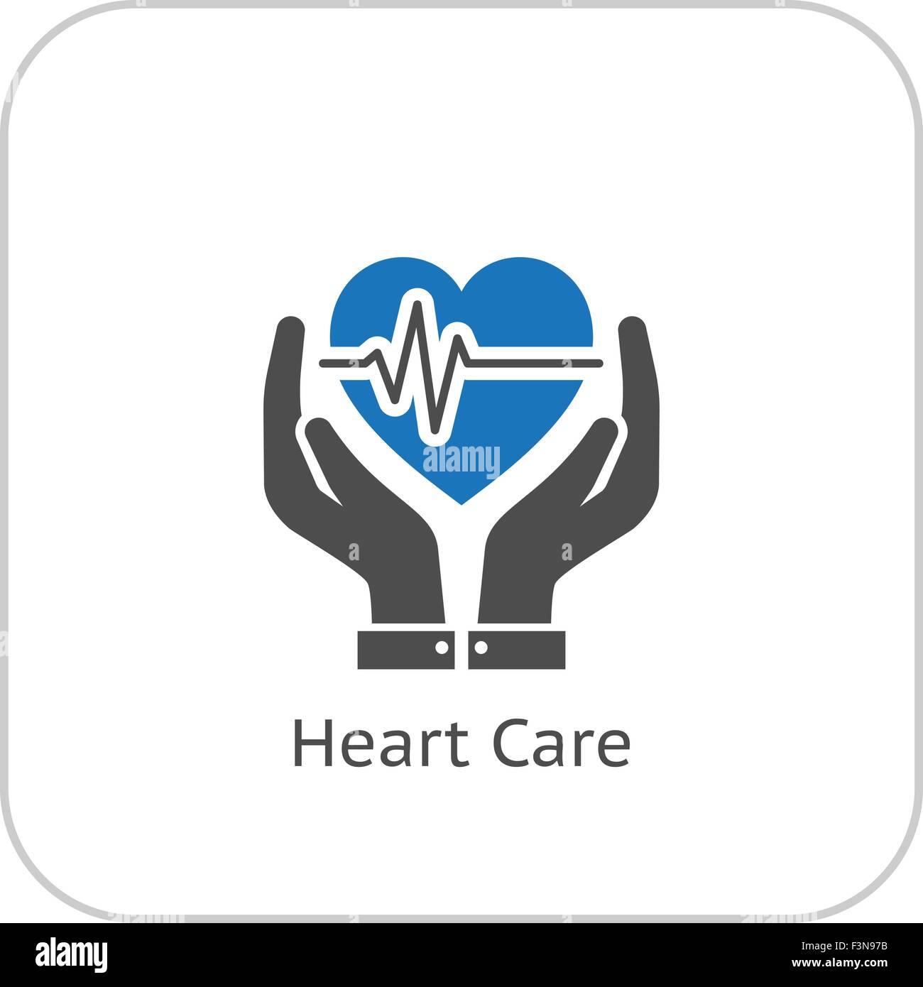 Heart Care Icon. Flat Design Stock Vector Image & Art - Alamy