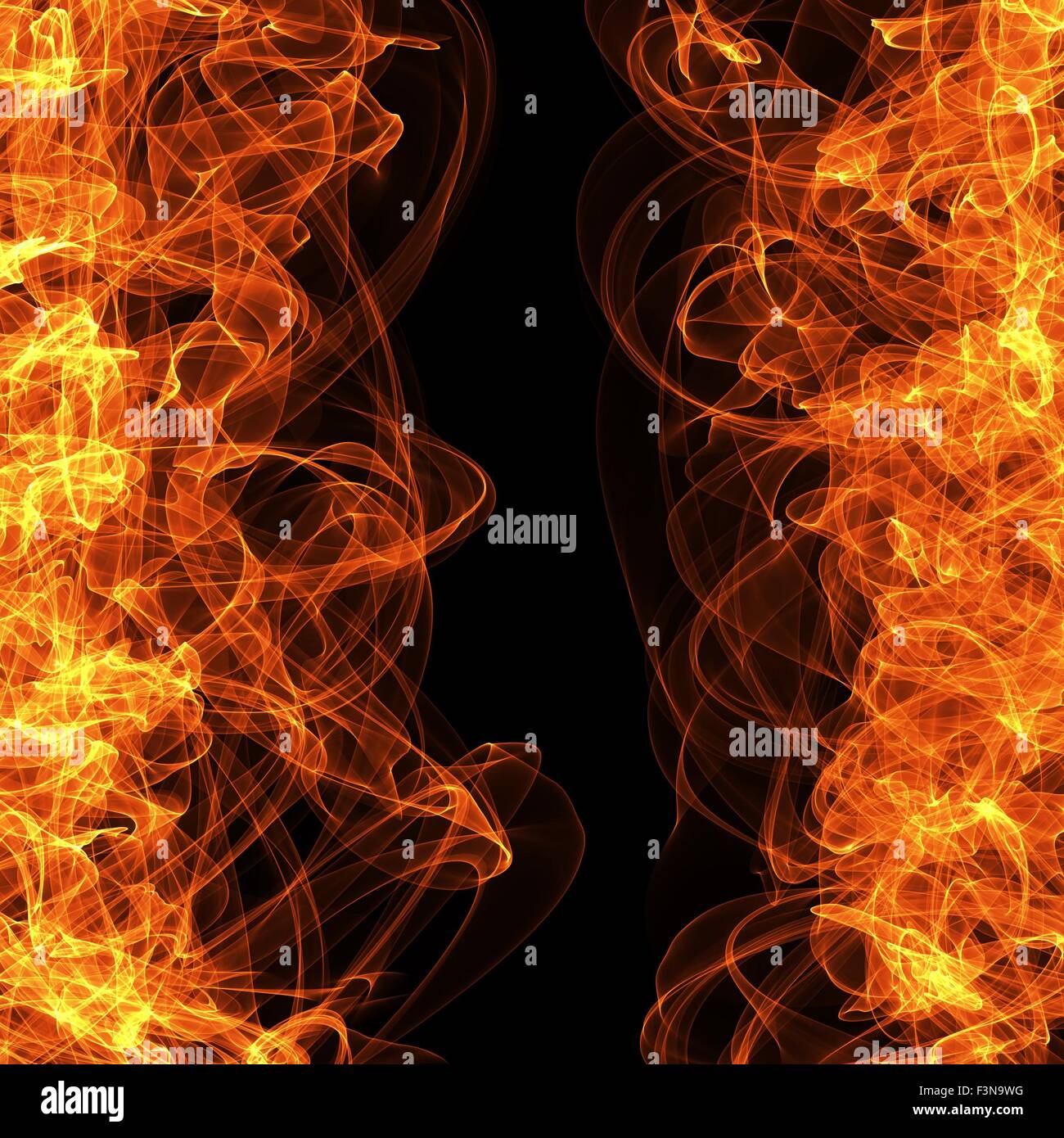 Fire frame on dark, template for website computer graphic and internet ...