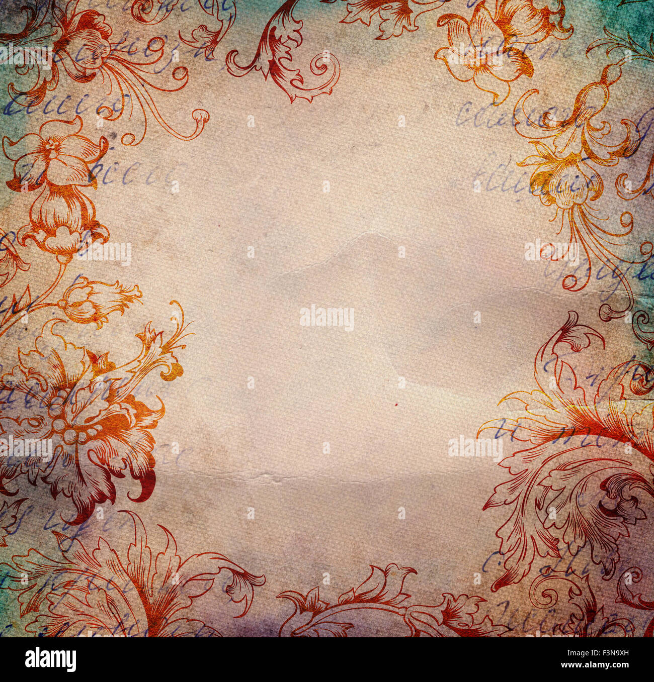 Abstract vintage background with floral ornament for design Stock Photo ...