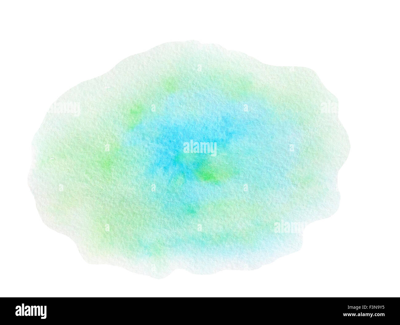 Blue and green watercolor abstract Cut Out Stock Images & Pictures - Alamy