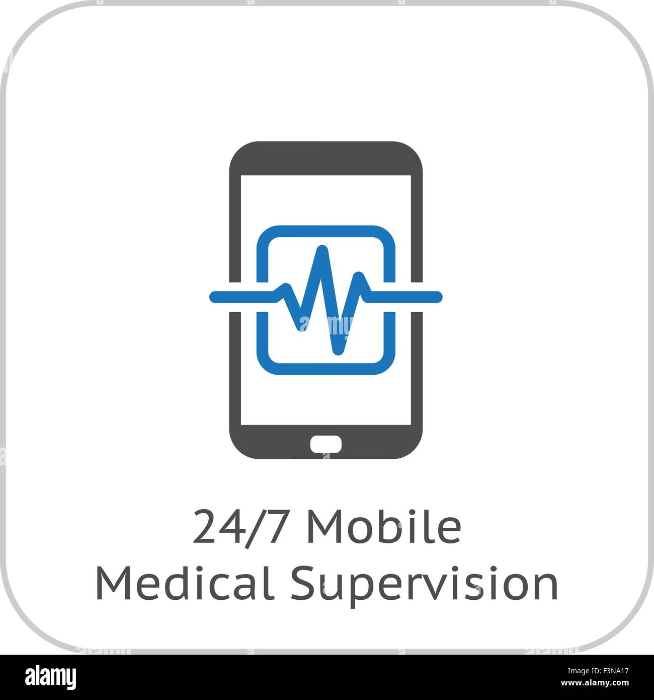 Mobile Medical Supervision Icon. Flat Design Stock Vector Image & Art ...