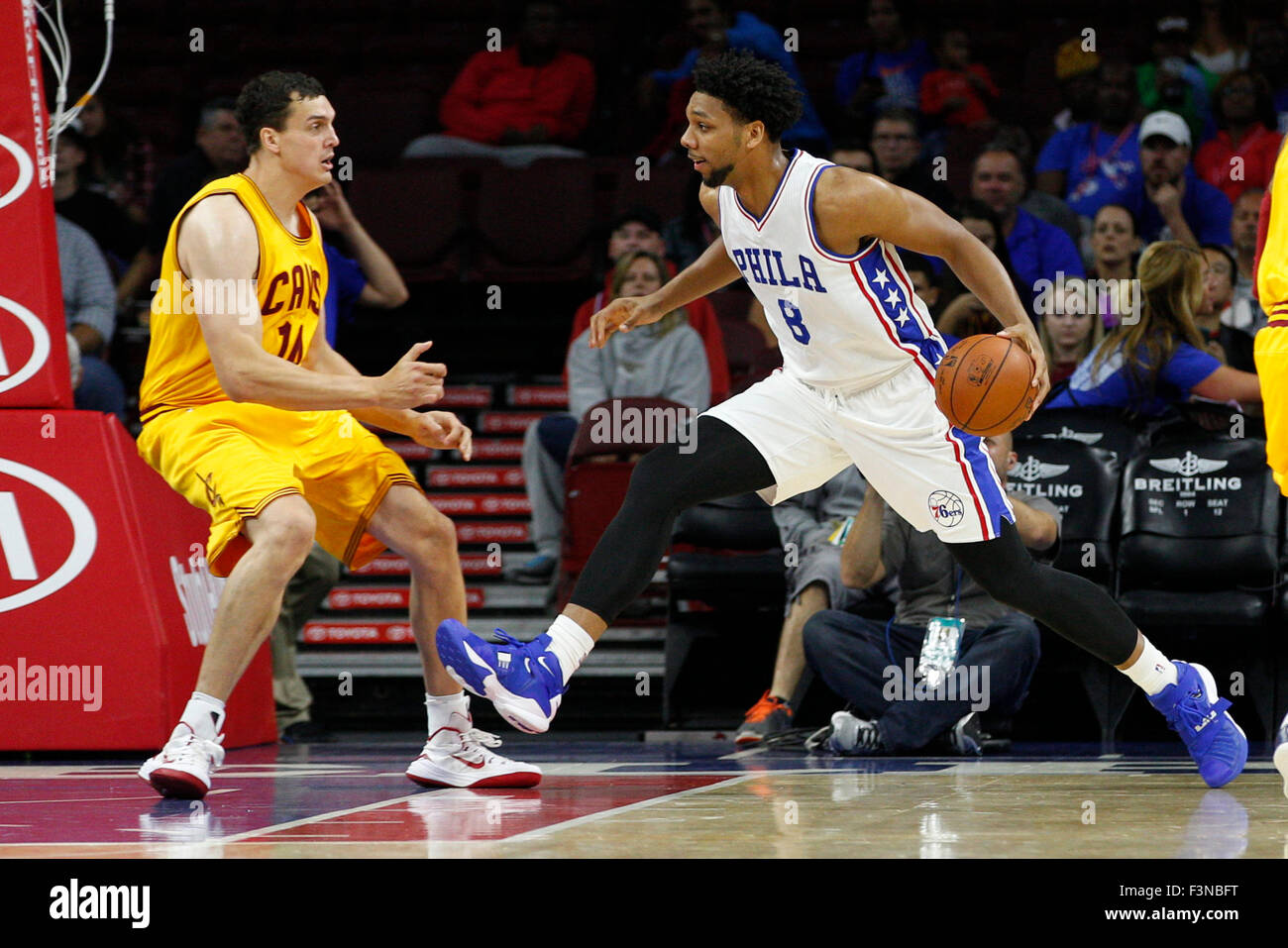 October 8, 2015: Philadelphia 76ers center Jahlil Okafor (8) in action ...