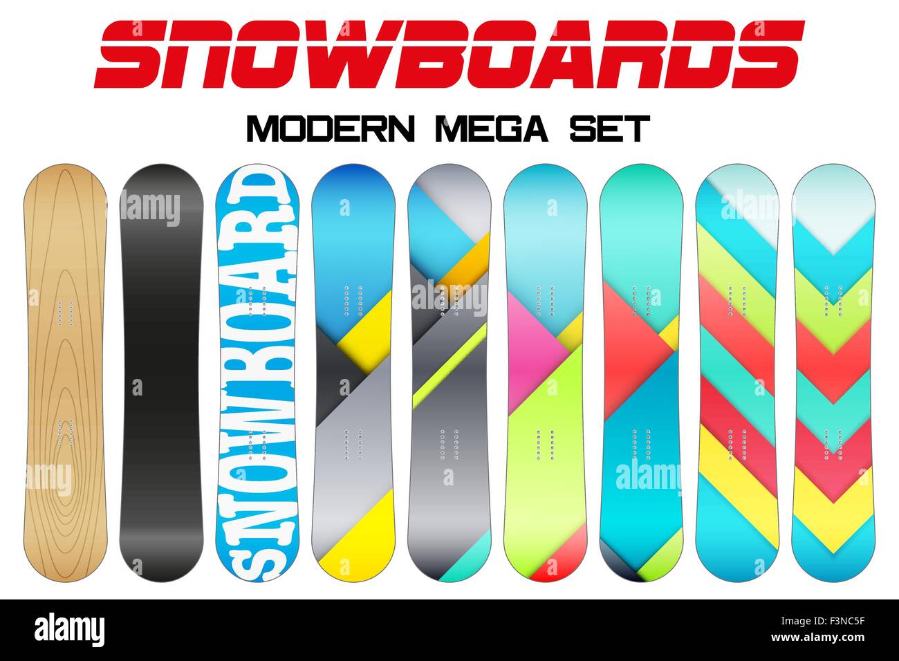 Set of Snowboards sample symbols Stock Vector Image & Art - Alamy