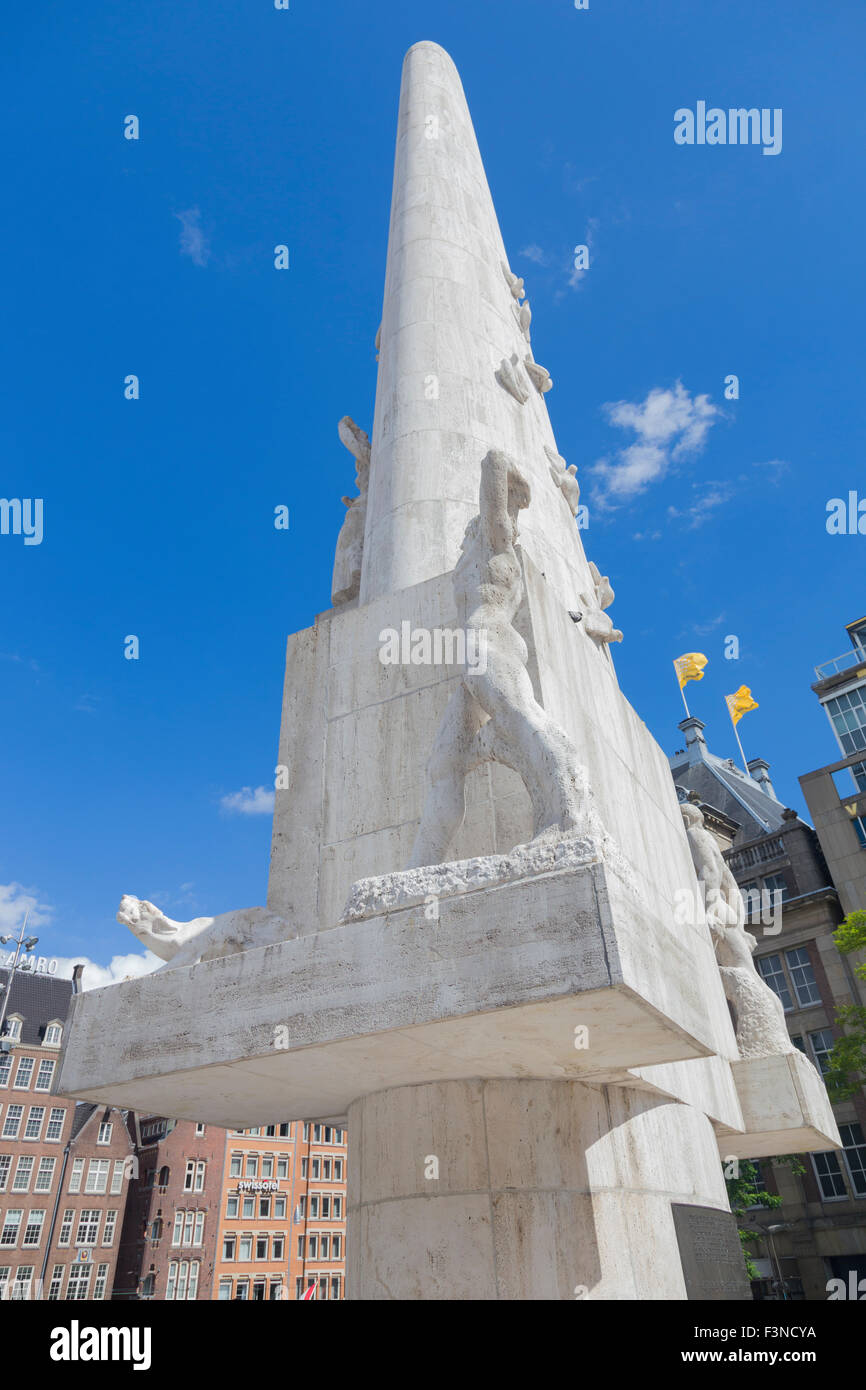 The National Monument on Dam Square, Amsterdam, The Netherlands Stock ...