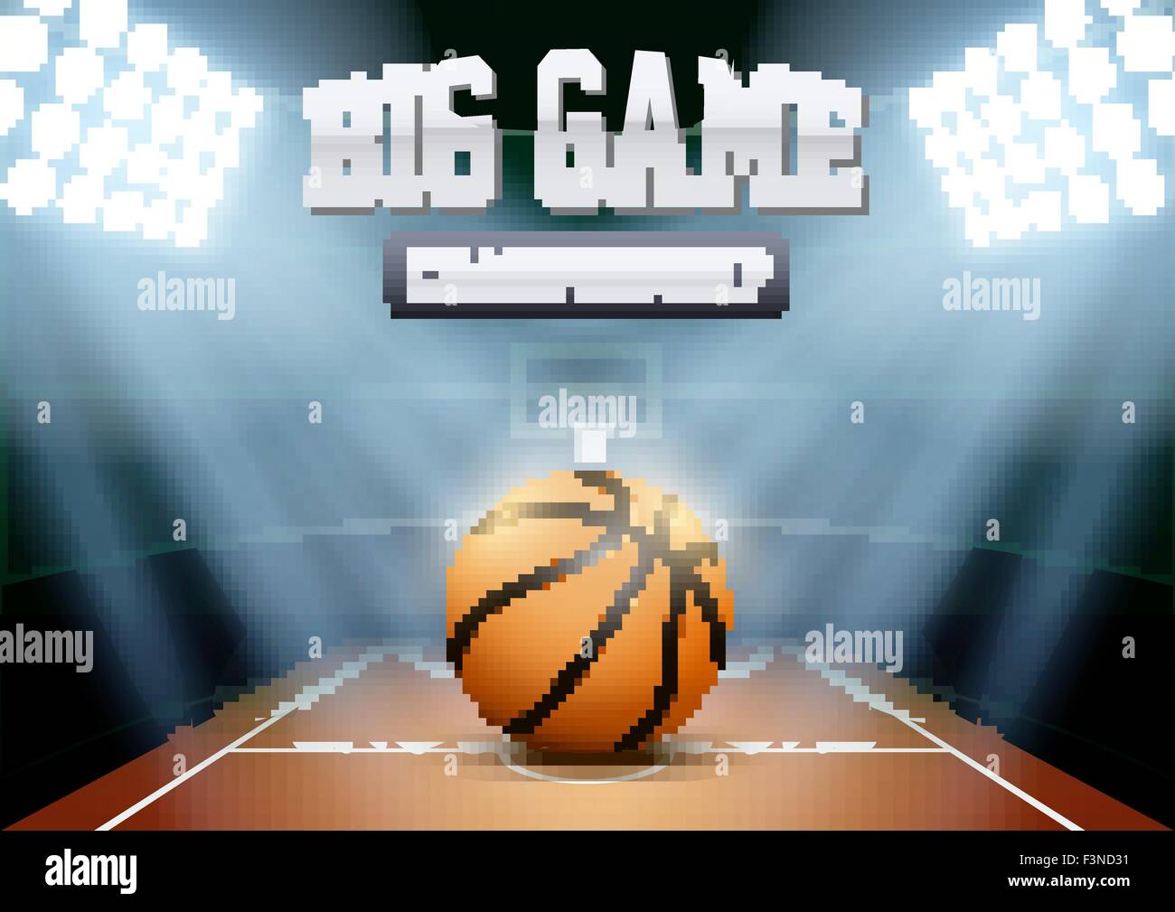 Background night basketball stadium in the spotlight Stock Vector Image ...