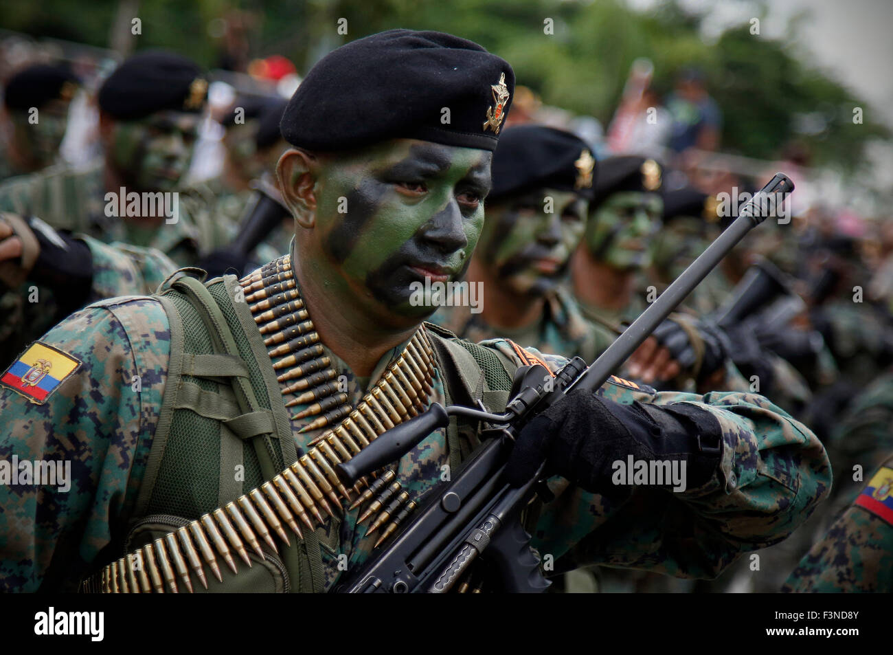 Guayaquil, Ecuador. 9th Oct, 2015. Ecuador's soldiers attend a military ...