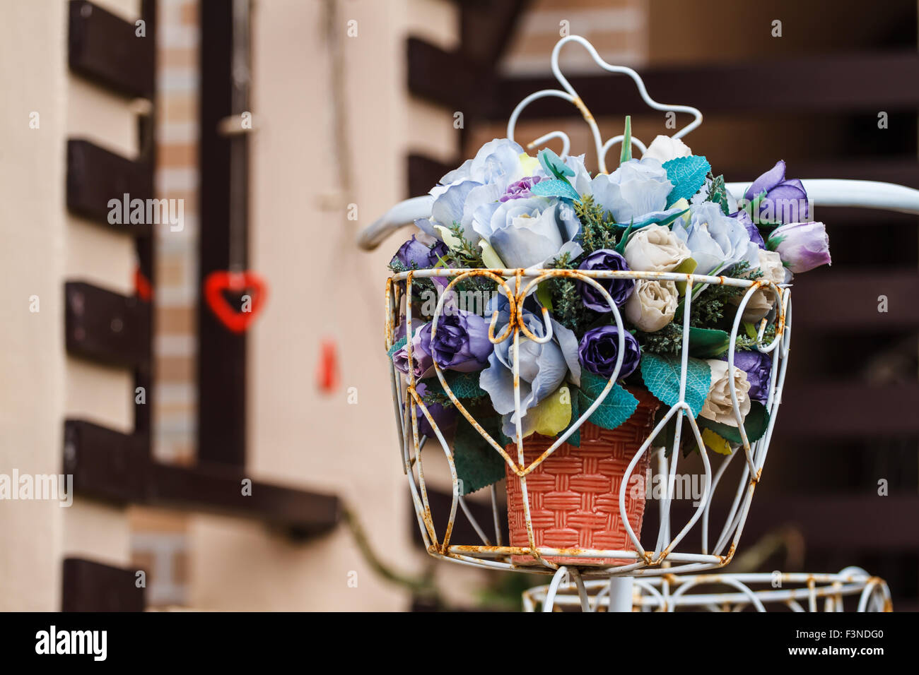 Bouquet of Flowers on a bike Stock Photo - Alamy