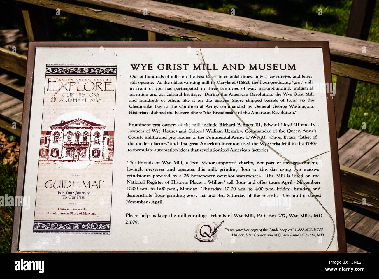 Wye Grist Mill Interpretive Sign, 900 Wye Mills Road, Wye Mills ...
