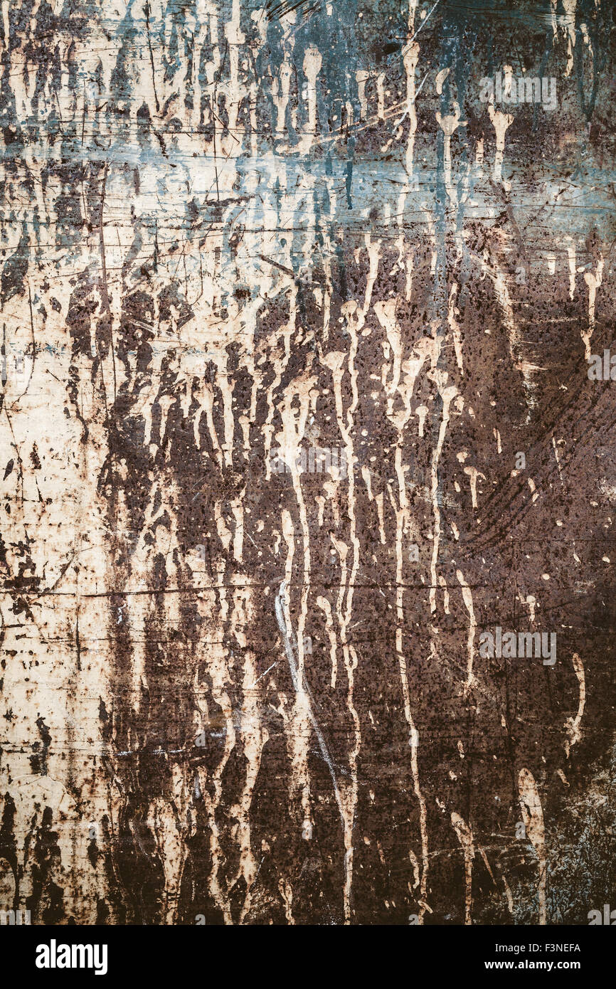 Rusty texture with dripping paint Stock Photo - Alamy