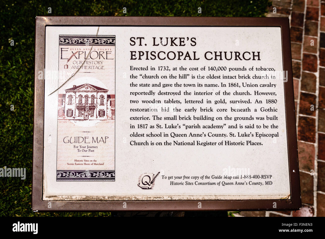 St. Luke's Episcopal Church Interpretive Sign, 403 Main Street, Church ...