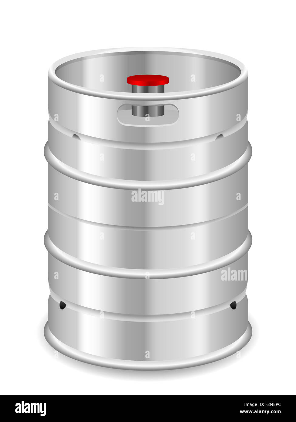 Beer keg on a white background Stock Photo - Alamy