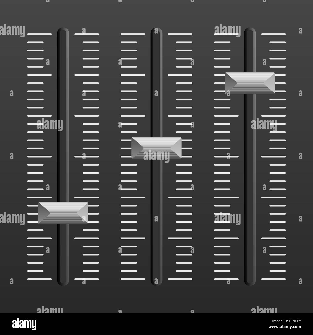 Sound mixing console on black background Stock Photo - Alamy