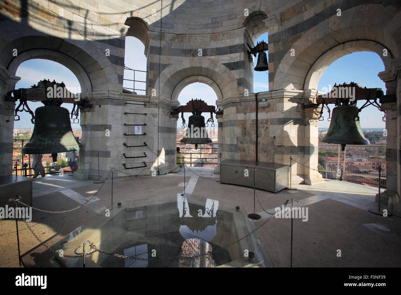 Pisa, Italy. 22nd July, 2015. View of the bells of the Leaning Tower of ...