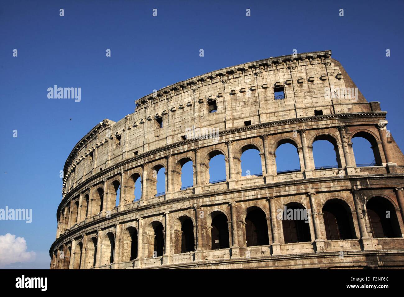 Rome, Italy. 14th July, 2015. Exterior view of the Colosseum, also ...