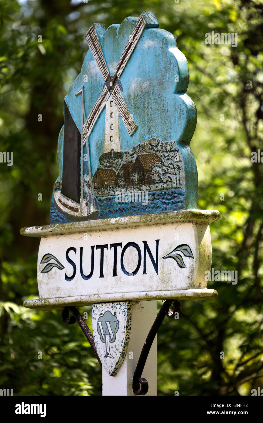 Village signs. Norfolk Broads England UK Stock Photo - Alamy