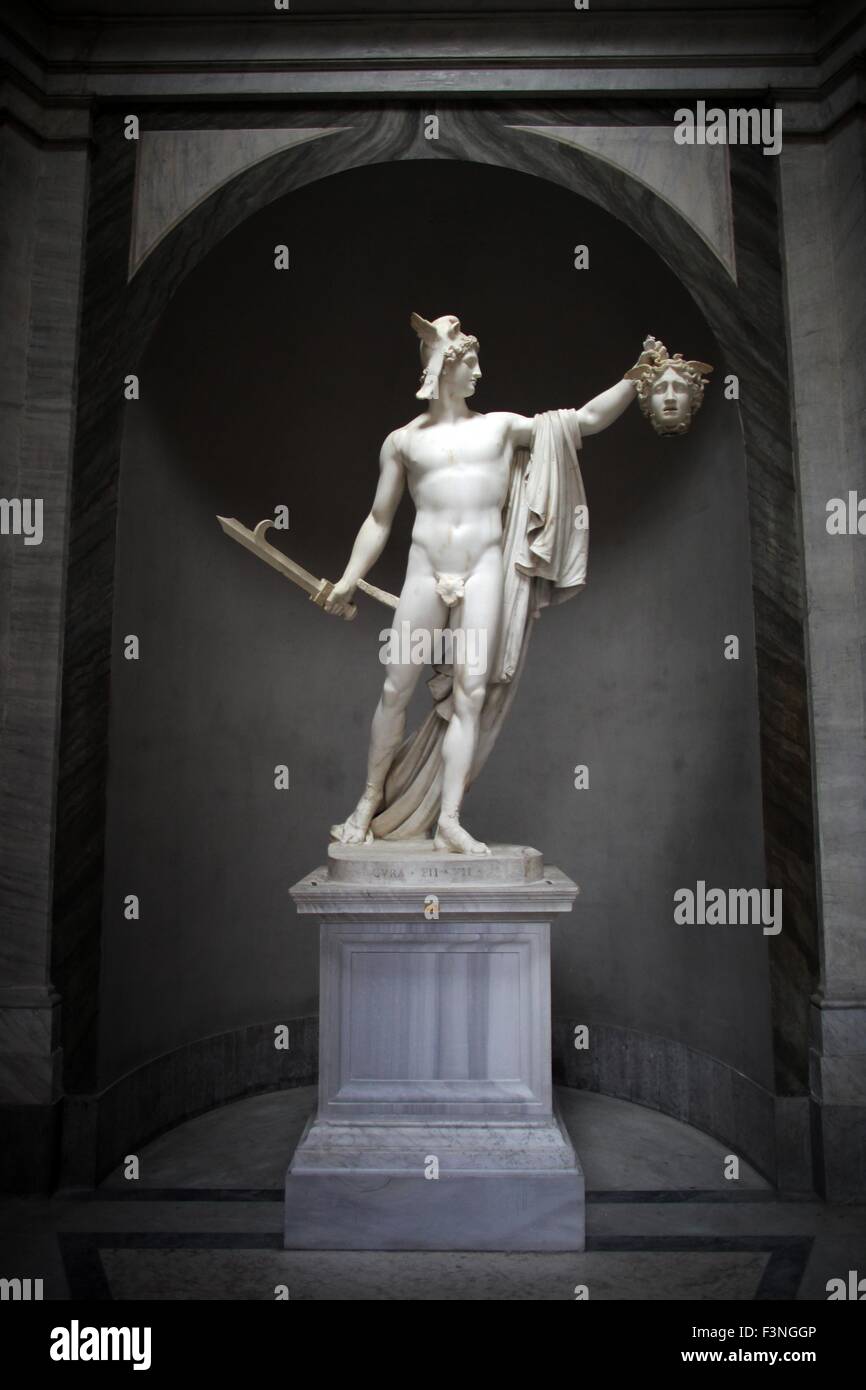 Rome, Italy. 13th July, 2015. The sculpture 'Perseus with the Head of ...