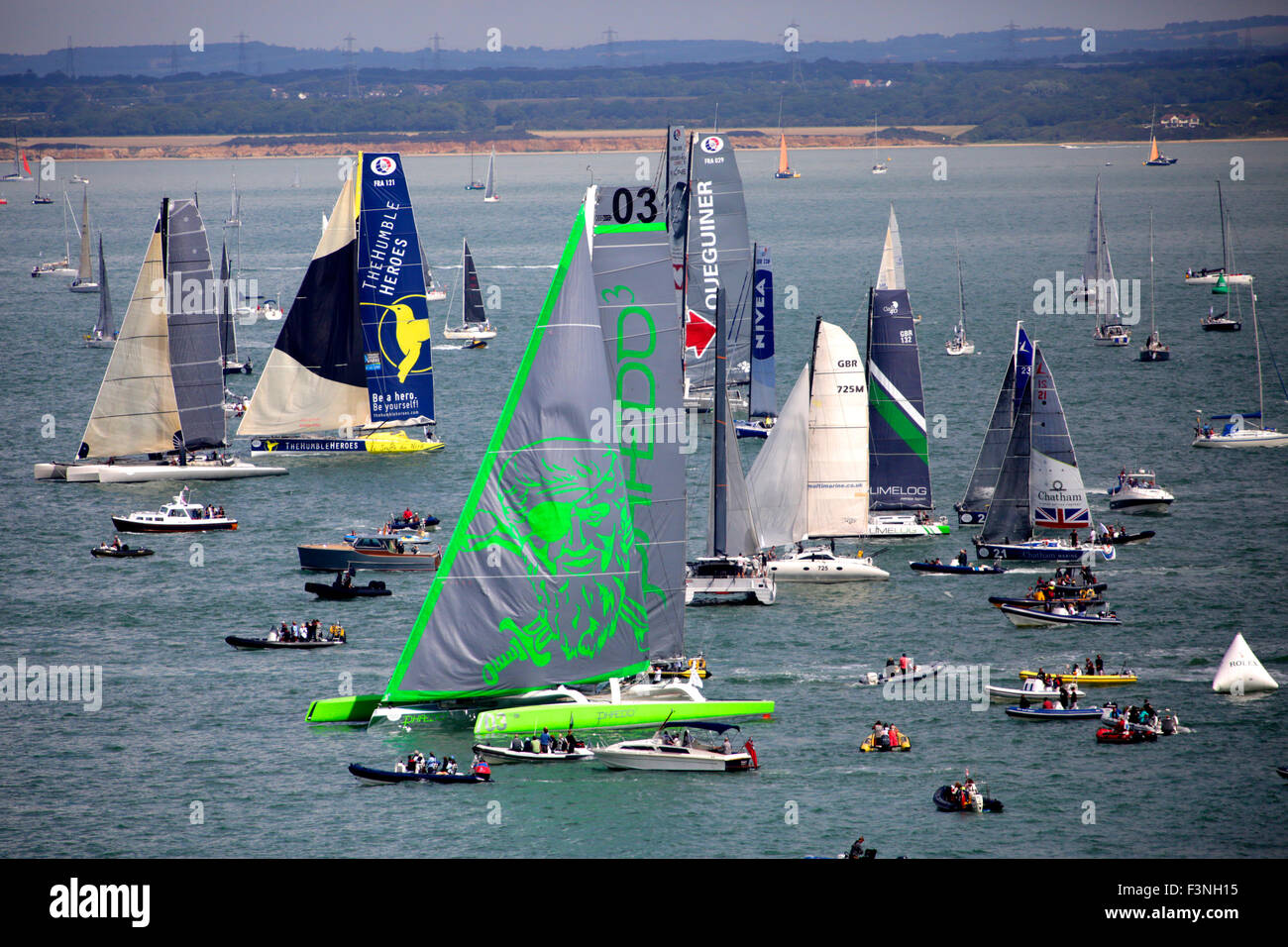 © Patrick Eden, Start, Fastnet Race, 2015, Cowes, Isle of Wight Stock ...