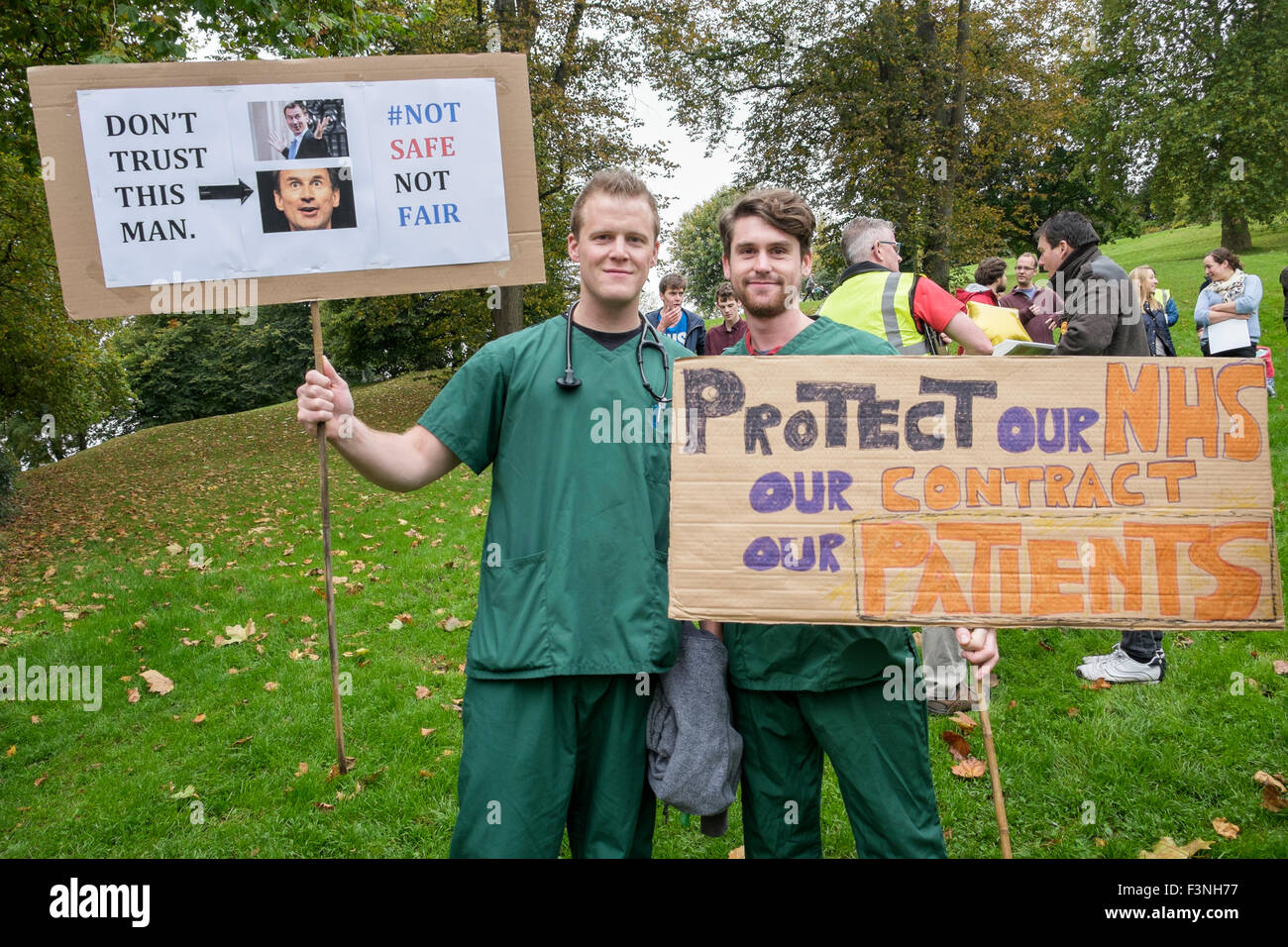 Bristol, UK, 10th October, 2015. NHS staff and members of the public ...