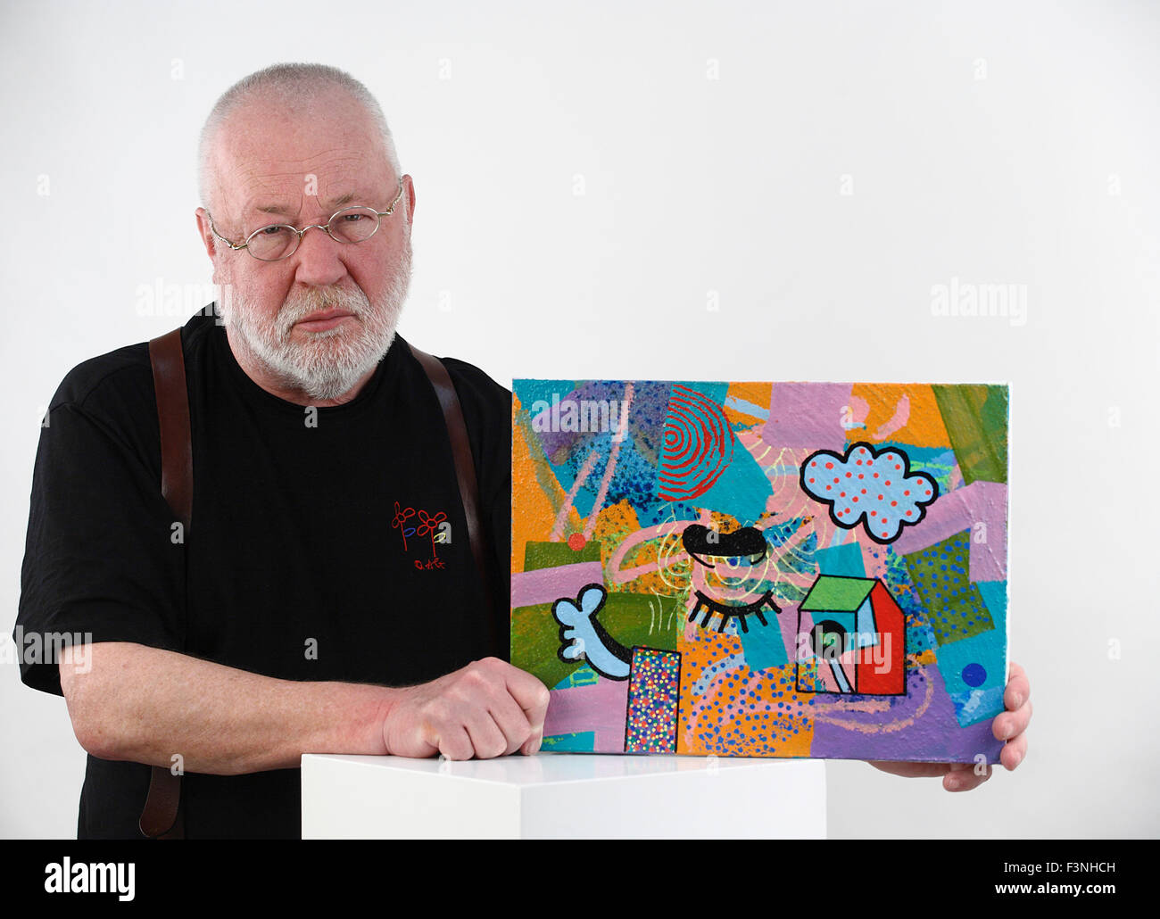 german artist otmar alt at David Gerstein studio showing a painting ...