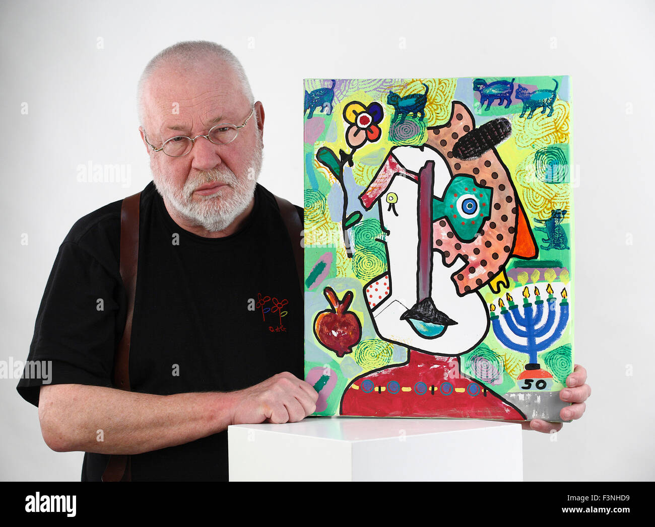 german artist otmar alt at David Gerstein studio showing a painting ...