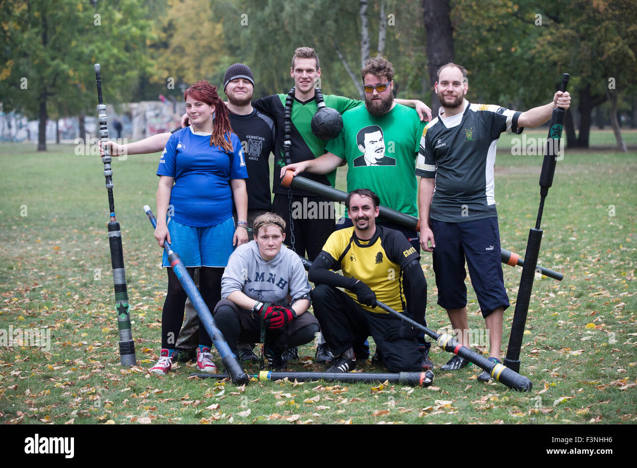 Members of Verein Jugger e.V., Inse (L-R), Renee, Kerstin, Tim, Daniel ...