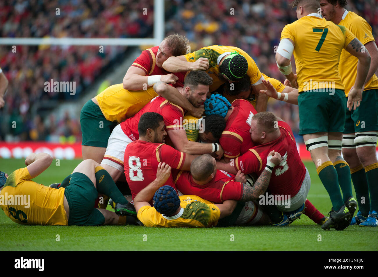 Twickenham Stadium, London, UK. 10th October, 2015. Australia v Wales ...