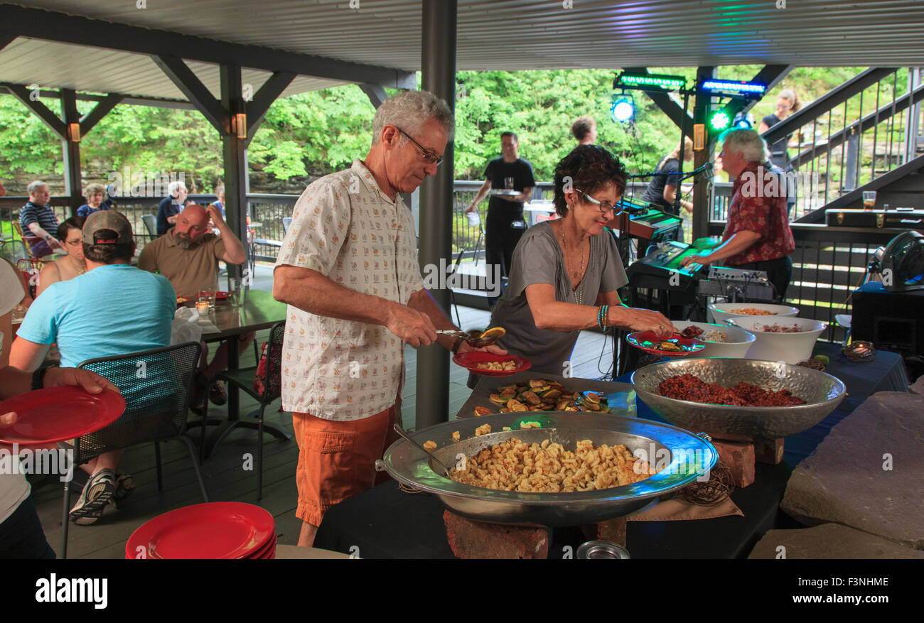 Buffet dinner at Ledges Hotel, Hawley, Poconos Region, Pennsylvania ...