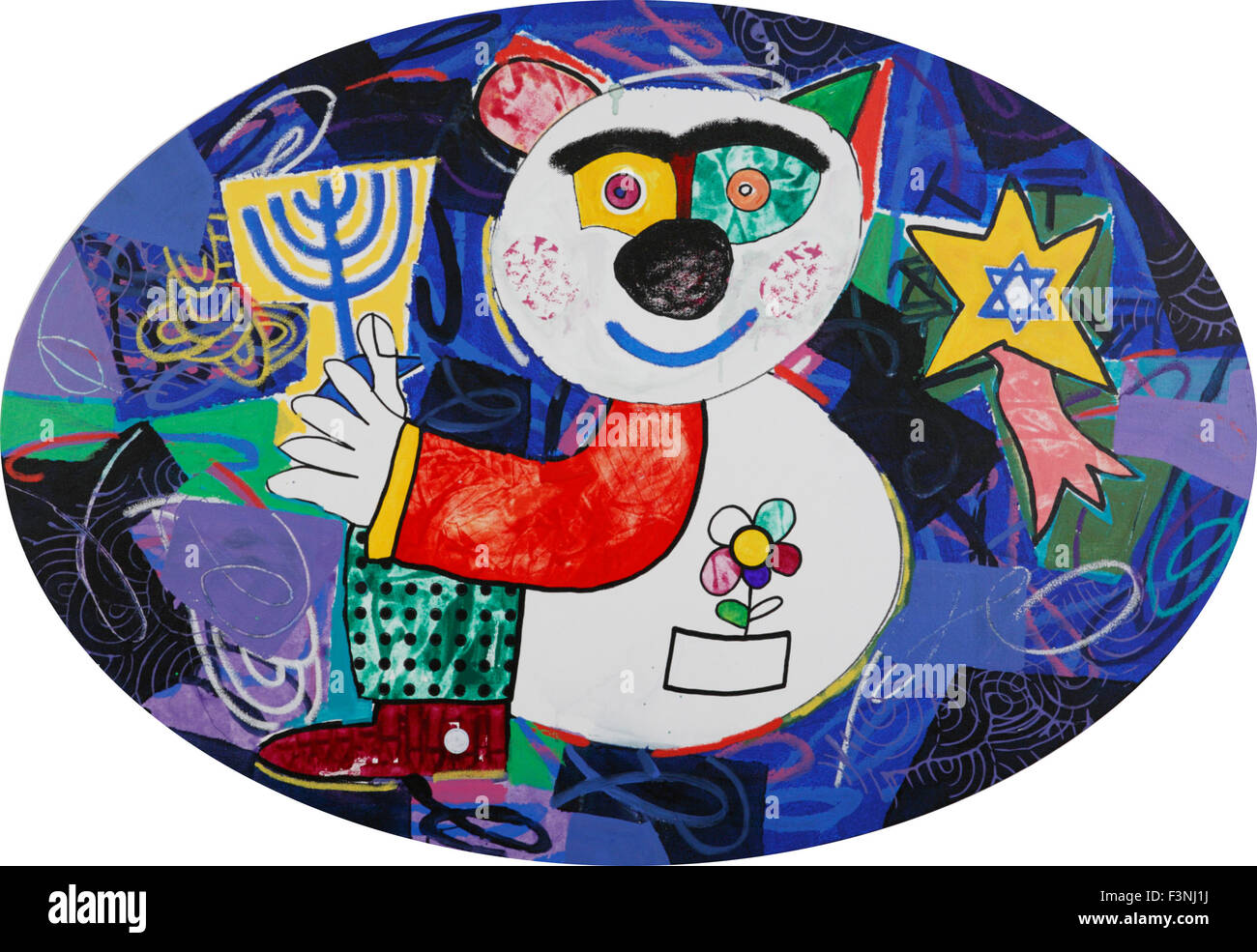 canvas with painting from german artist otmar alt and israeli artist ...