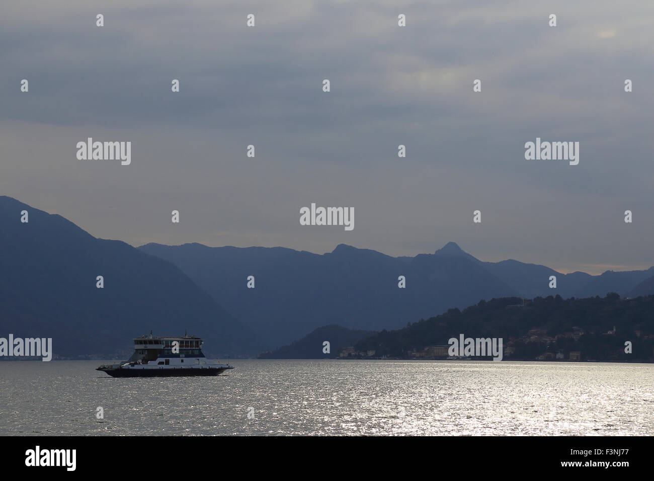 Ferry boat on the Lake Como, Italy Stock Photo - Alamy