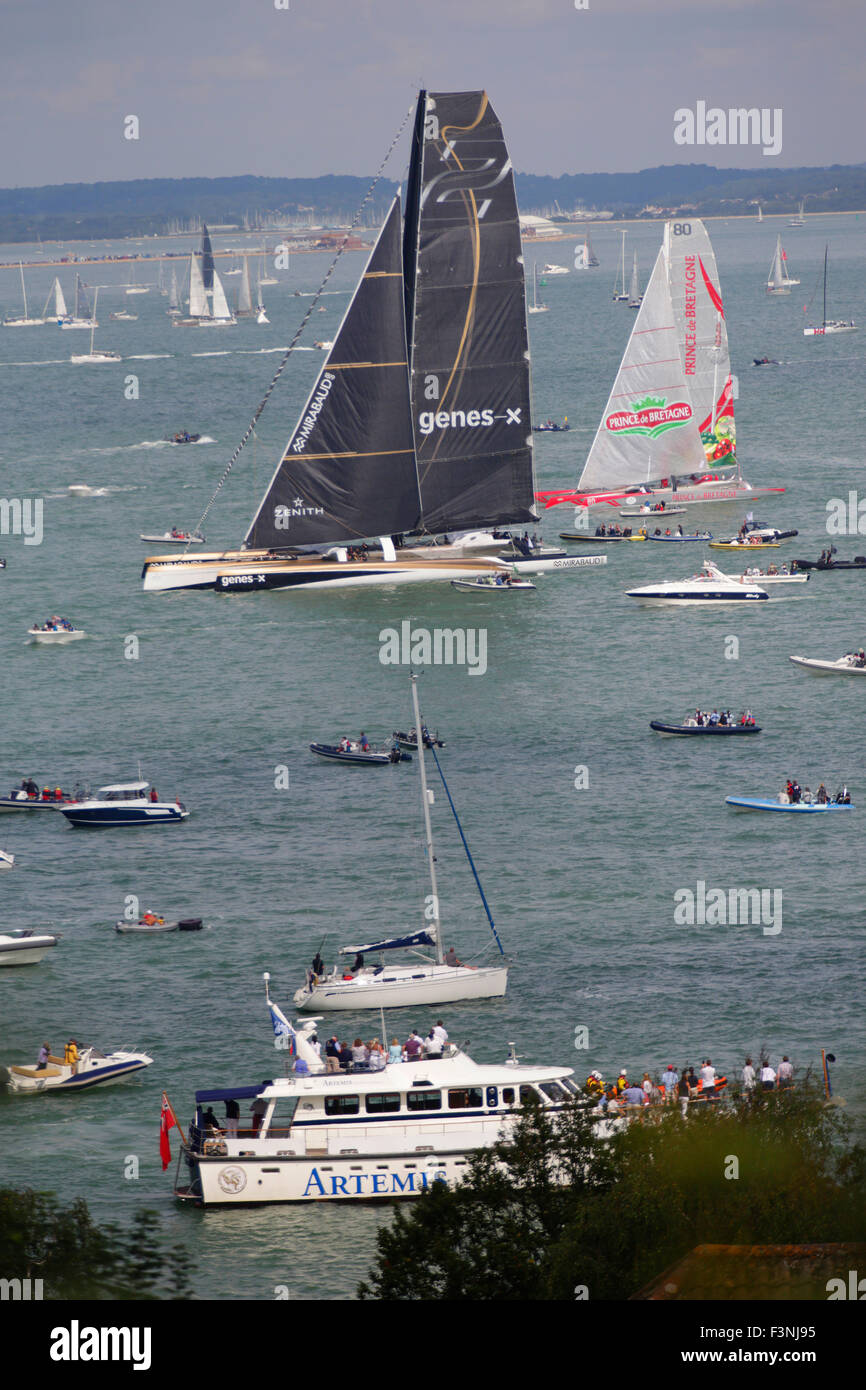 © Patrick Eden, Start, Fastnet Race, 2015, Cowes, Isle of Wight Stock ...