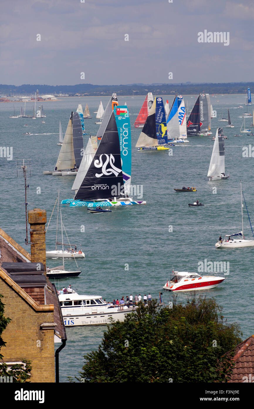 © Patrick Eden, Start, Fastnet Race, 2015, Cowes, Isle of Wight Stock ...