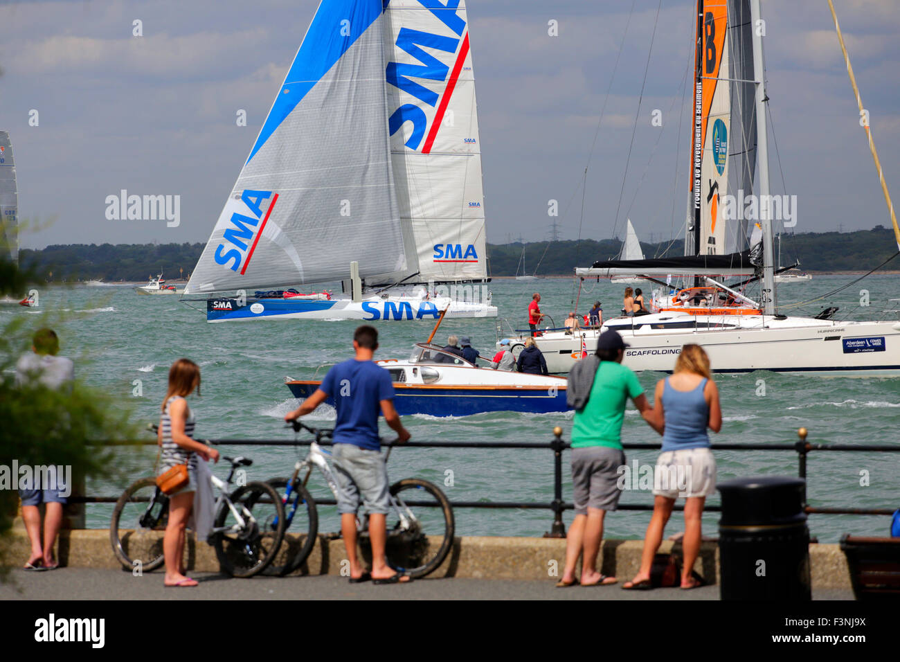 © Patrick Eden, Start, Fastnet Race, 2015, Cowes, Isle of Wight Stock ...